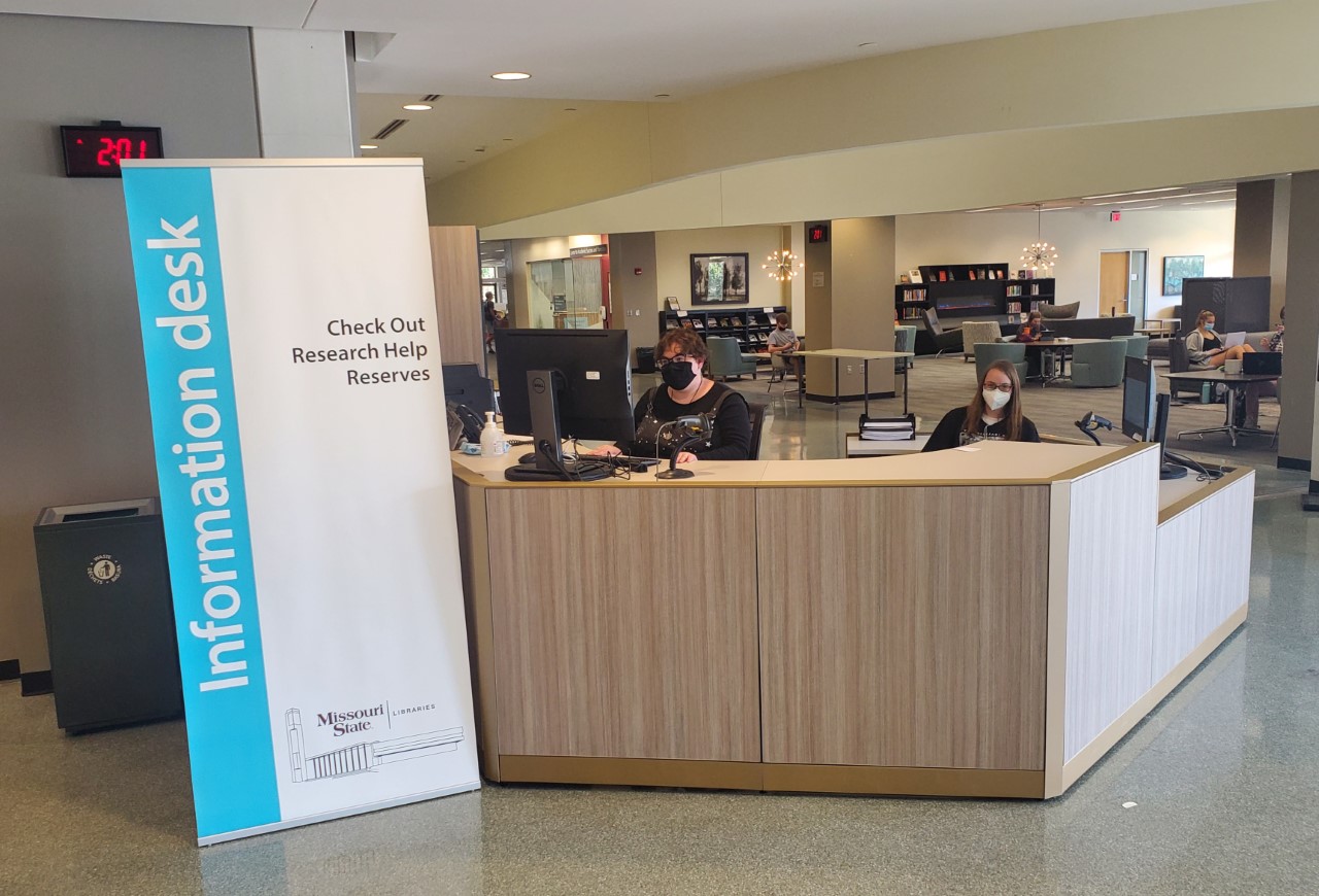New Information Desk in Meyer Library - Library Notes