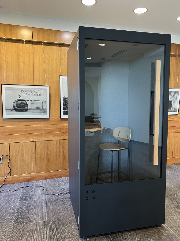 Meyer Library gets a phone booth - Library Notes
